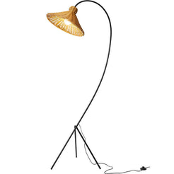 Masha Rattan Floor Lamp Retro Stand Lamp for Living Room – BELECOME