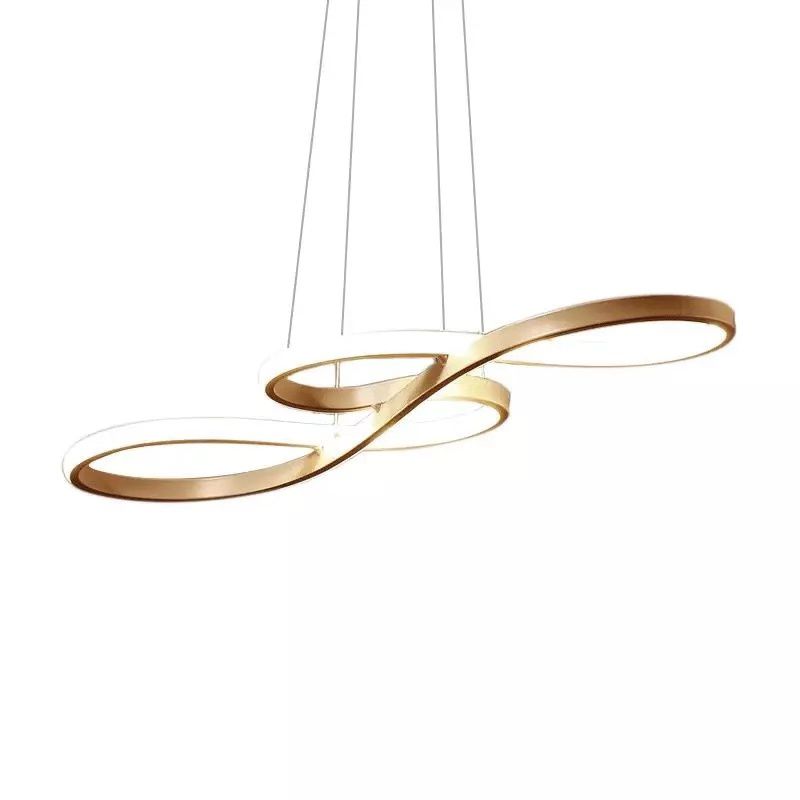 priapus modern led infinite chandelier loop hanging light – BELECOME