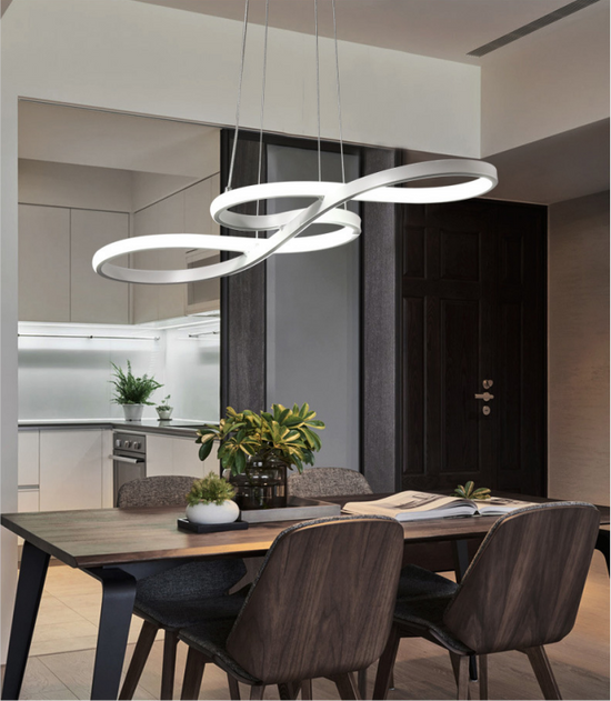 priapus modern led infinite chandelier loop hanging light – BELECOME